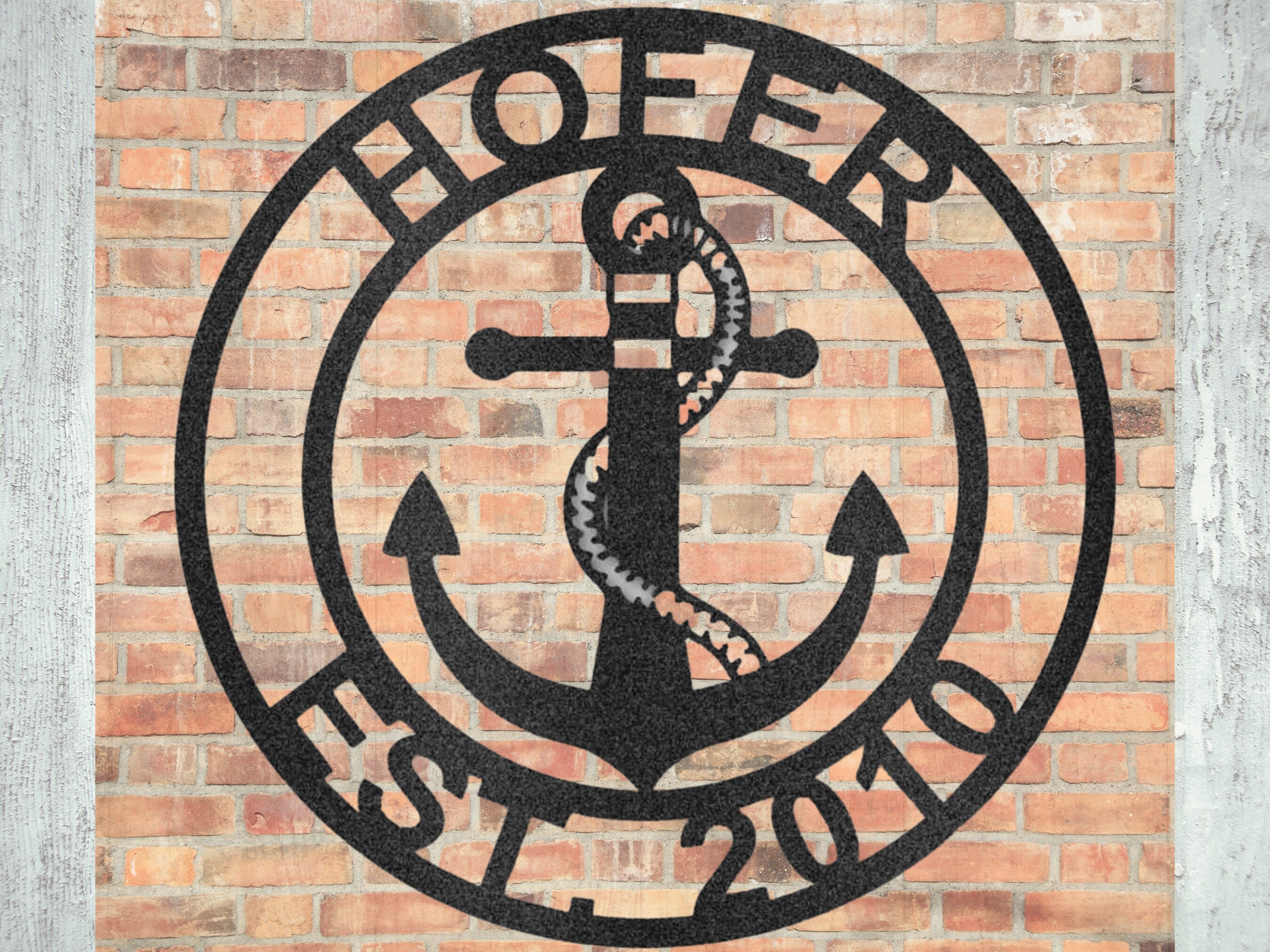 Personalized Anchor Metal Sign Coastal Last Name Sign Anchor - Etsy