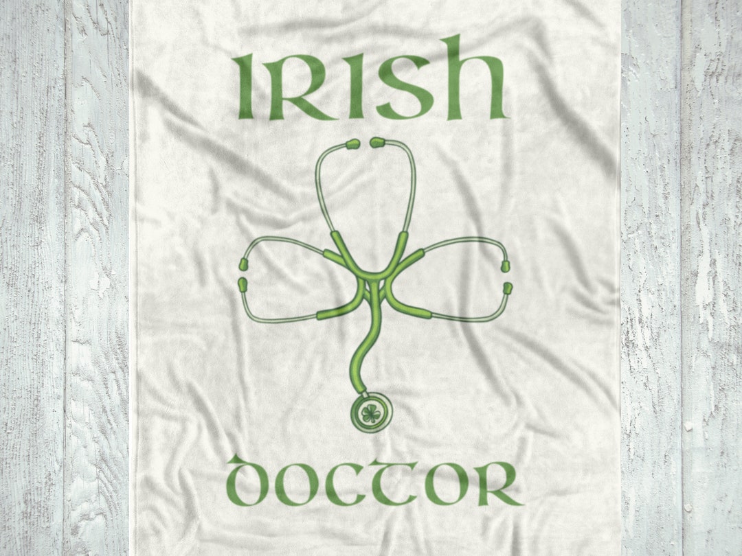 Irish Doctor, Graduate Blanket for Irish Medical Doctor, Shamrock ...