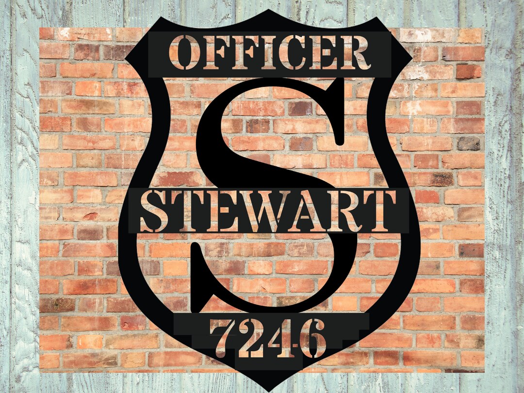 Custom Police Sign, Police Retirement Gift, Thin Blue Line Wall Art ...