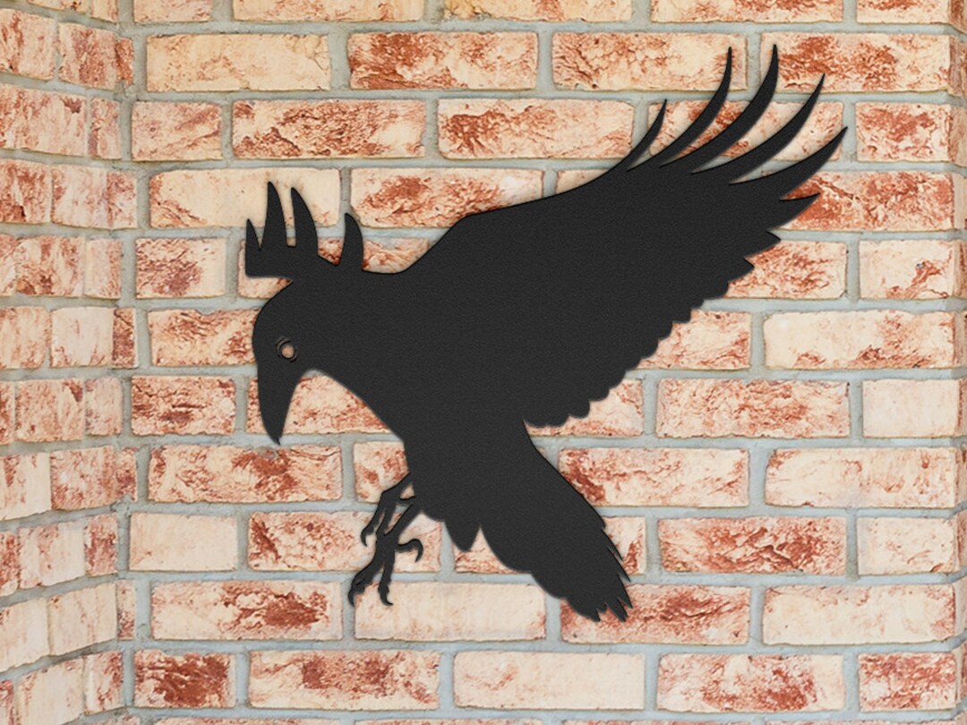 Raven, Bird Metal Art, Raven Art, Gothic Home Decor, Crow Wall Decor ...