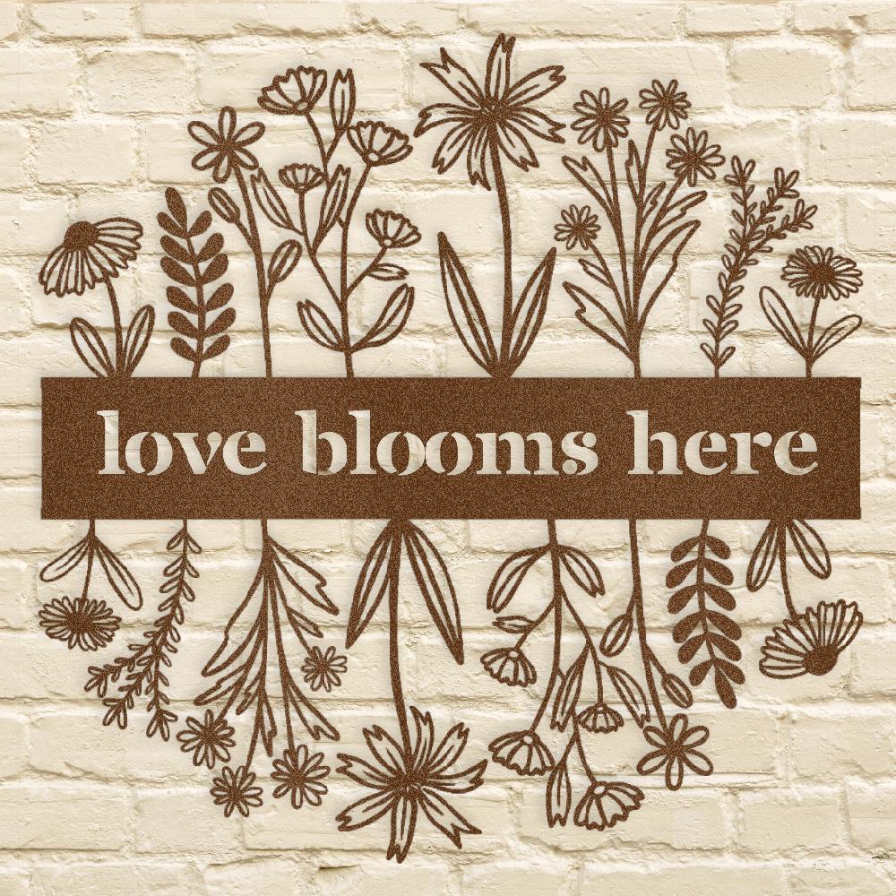 Wildflowers Personalized Metal Art Sign,custom Flowers Metal Art ...