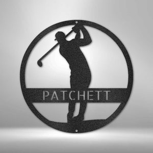 Custom Golf Metal Sign, Personalized Golfer Art, Unique Sports Decor ...