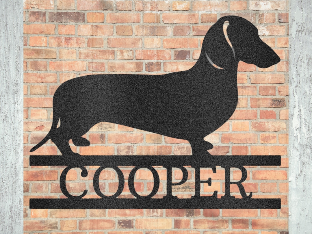 Personalized Dachshund Dog Sign, Custom Dog Lover Gift, Weiner Dog ...
