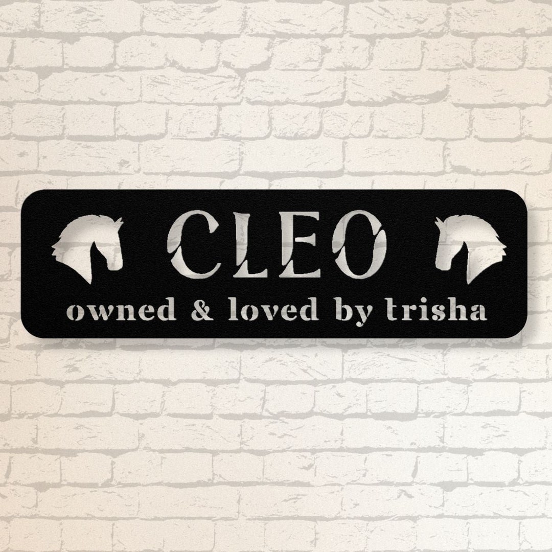 Personalized Horse Stable Name Sign, Custom Gift for Horse Lover, Horse ...