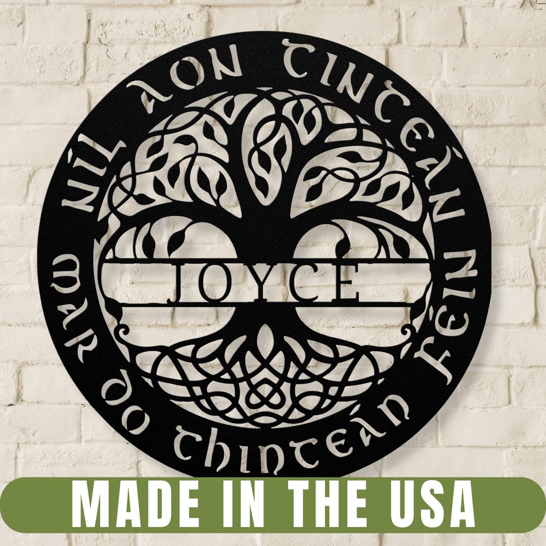 Custom Family Name Irish Metal Sign, Níl Aon Tinteán Mar Do Thinteán ...