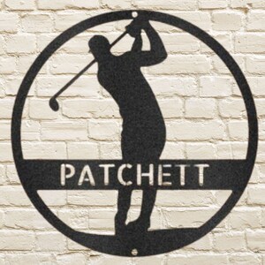 Custom Golf Metal Sign, Personalized Golfer Art, Unique Sports Decor ...