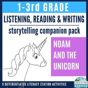 Noam and the Unicorn: Storytelling and Literacy Station Worksheets (PDF ...