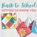 Back to School Getting to Know You Activity for Kids | Printable ...
