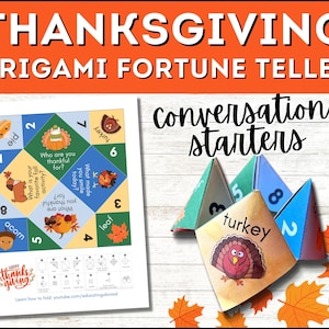 Printable Thanksgiving Craft for Kids | Thanksgiving Cootie Catcher ...