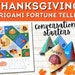 Printable Thanksgiving Craft for Kids | Thanksgiving Cootie Catcher ...