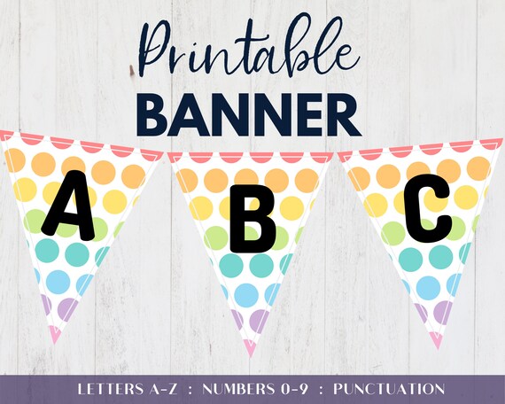 Polka Dot Bunting Printable