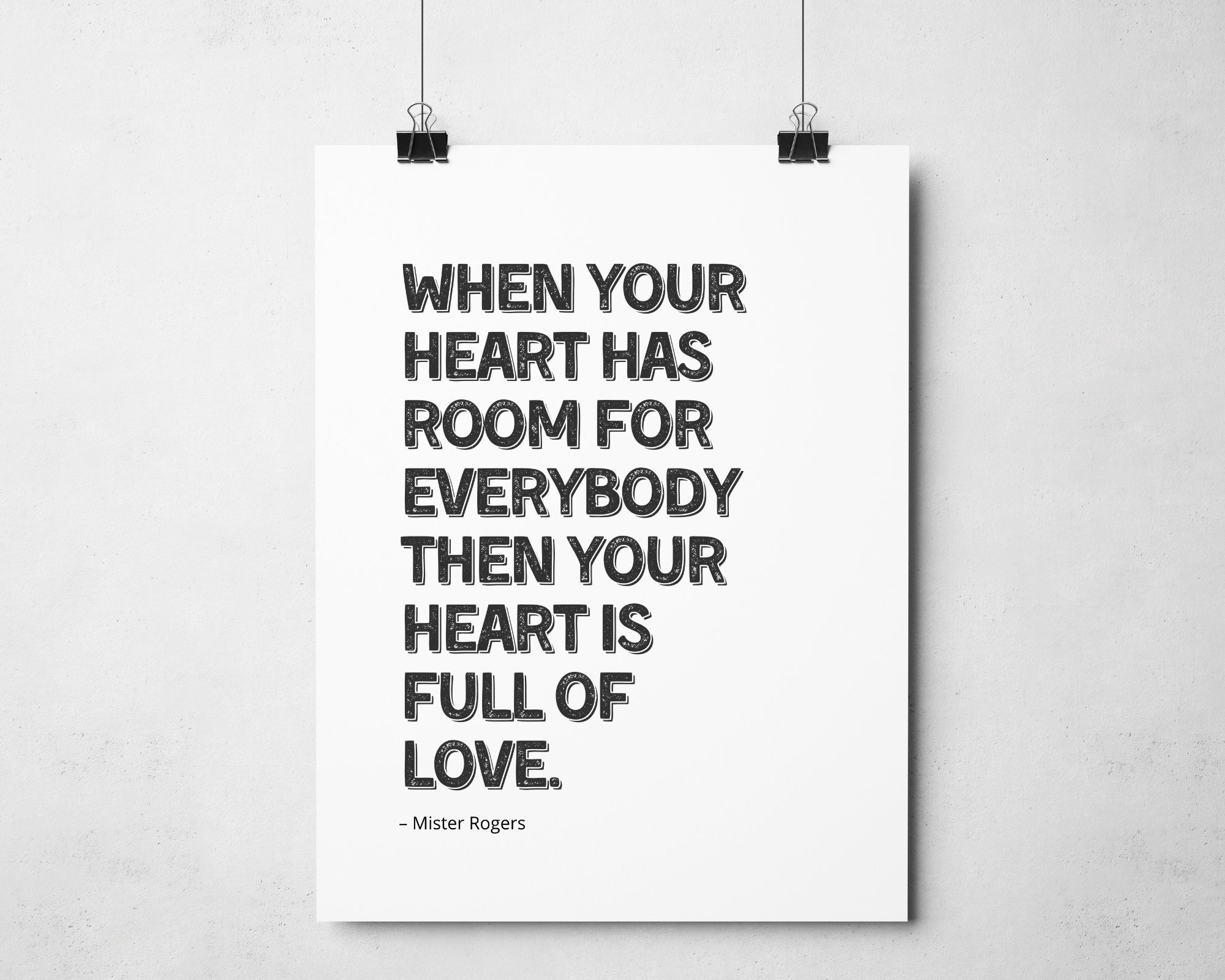 Positive Classroom Decor Mr Rogers Quote When Your Heart Has - Etsy