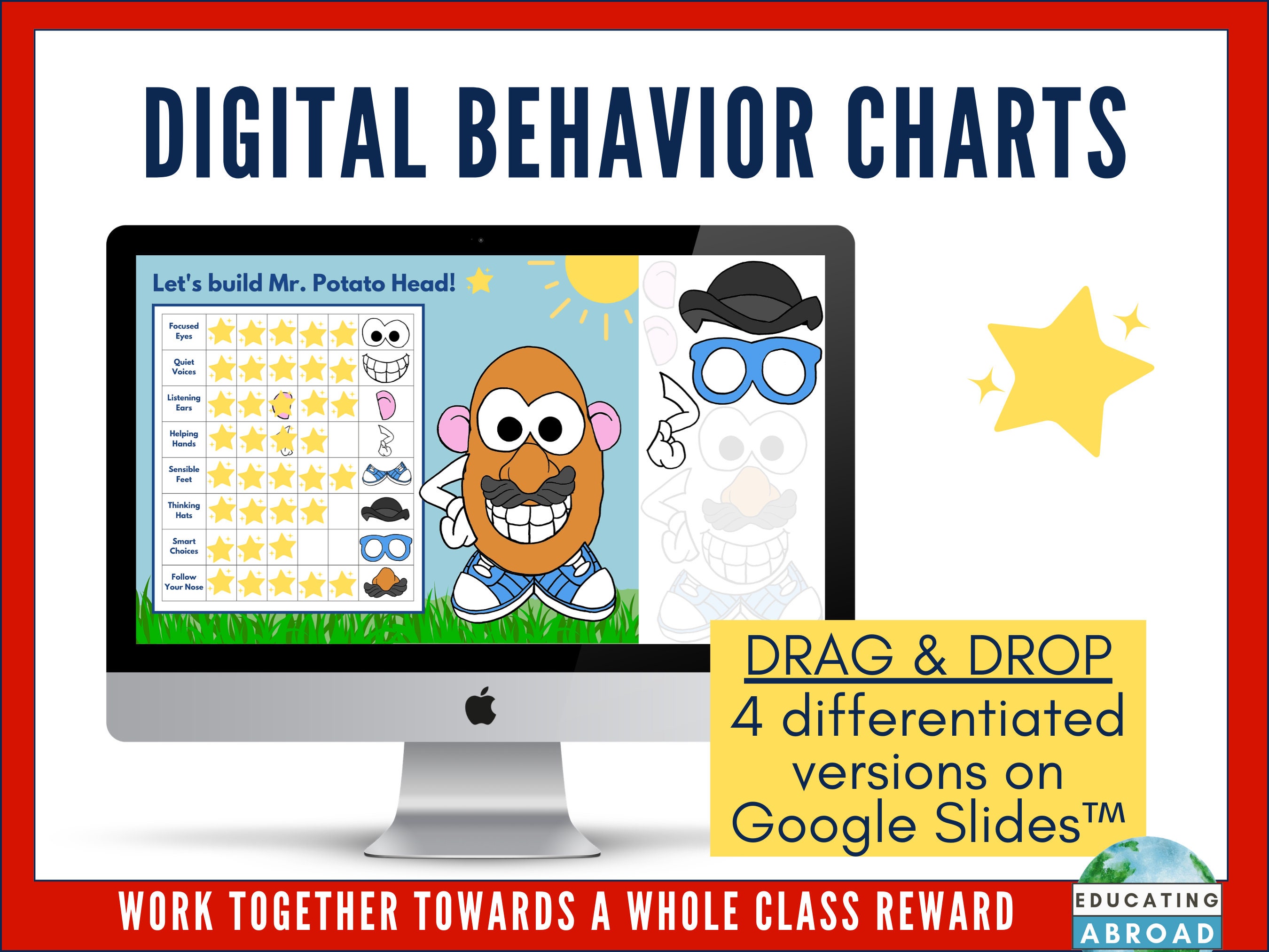 Classroom Behavior Management System | Digital Reward Chart to Build Mr ...