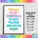 Get Started Printable Quotes, Classroom Inspirational Poster, Positive ...