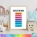 Days of the Week Printable Classroom Decor Nursery Wall Art Rainbow ...