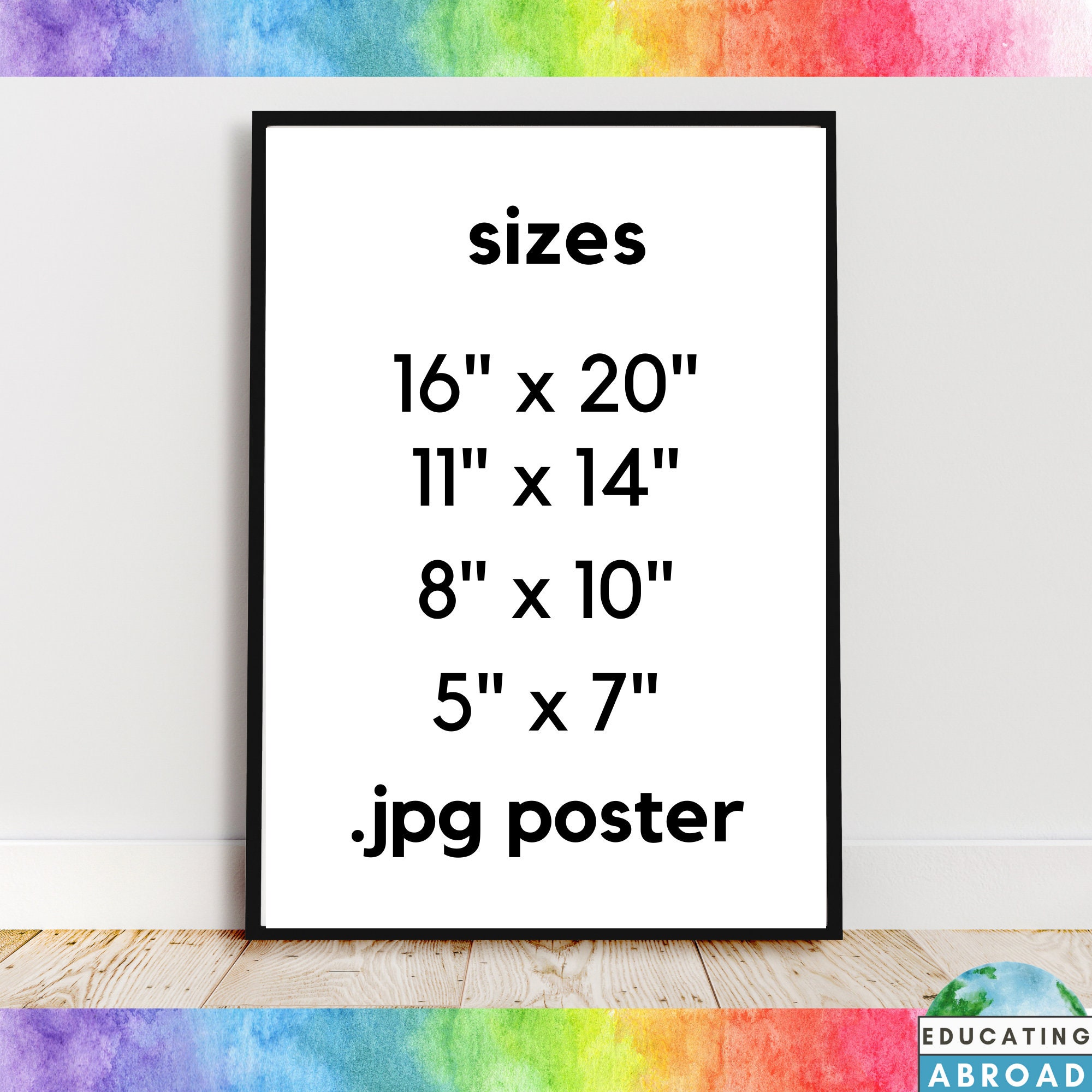 Printable Alphabet A-Z Letters Classroom Decor Alphabet Nursery Wall ...
