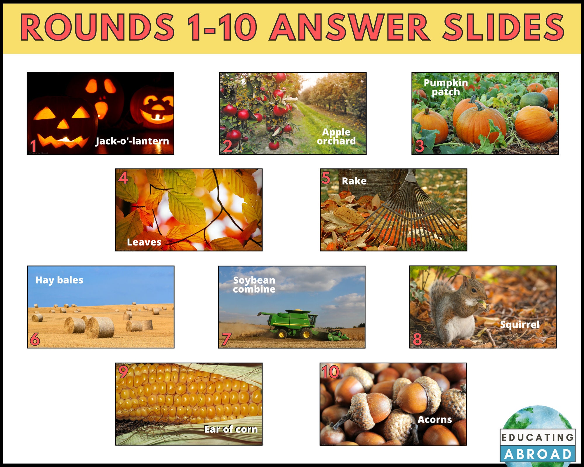 Kids Guessing Game Digital Download Fun Autumn Theme Mystery - Etsy