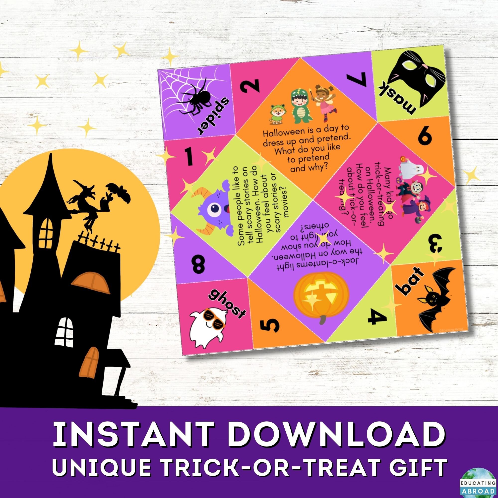 Fun Halloween Activity for Kids | Candy Free Trick or Treat Gift | DIY ...