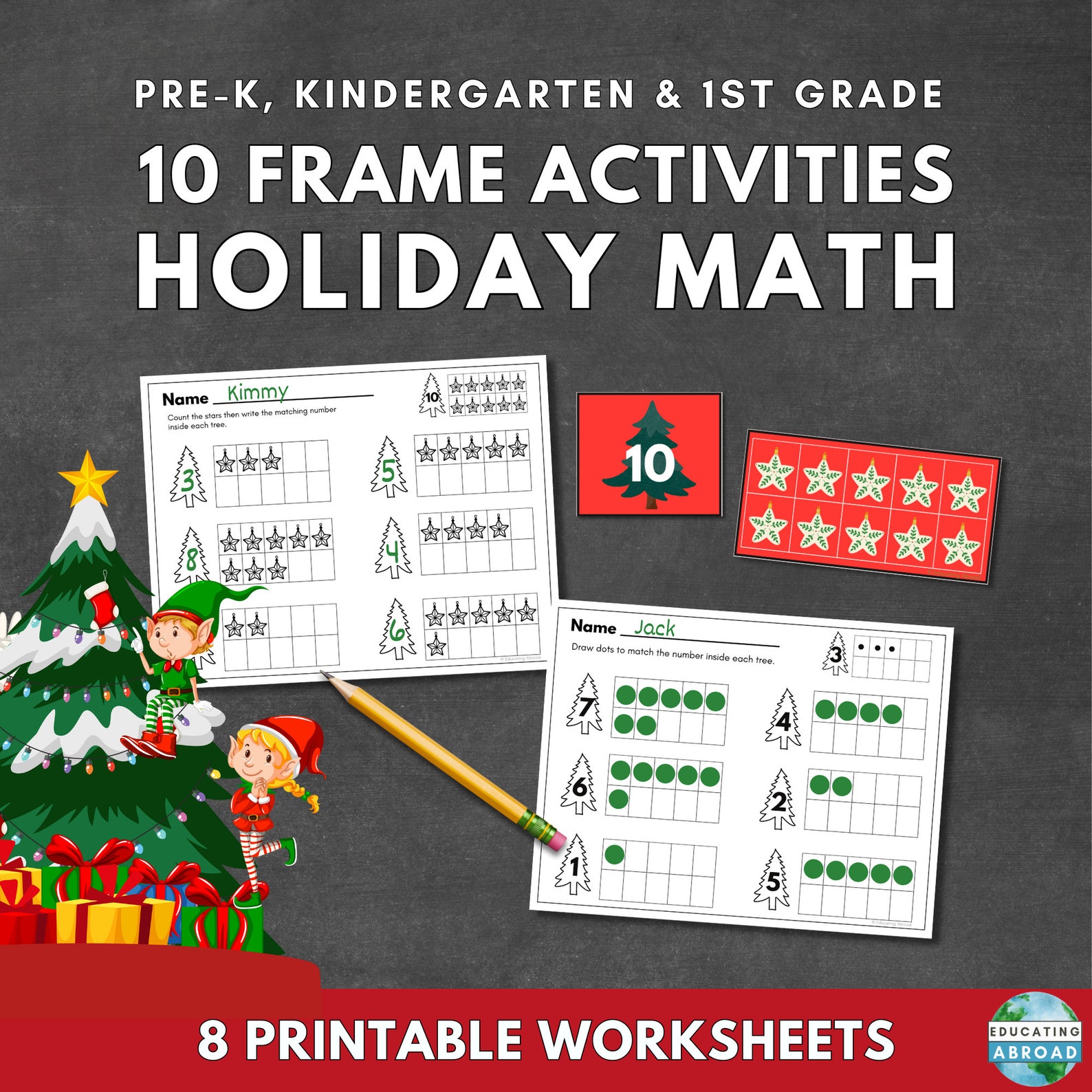 Festive Learning: Christmas Math Printables for Preschool Number Sense ...