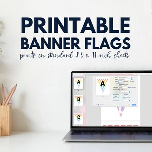 Classroom Party Flags, Letters and Numbers Banners, Printable Bunting ...