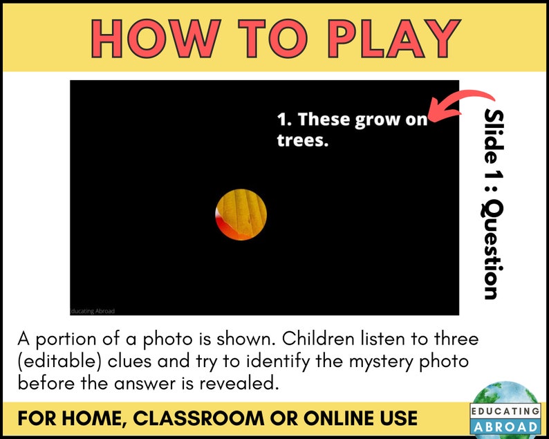 Kids Guessing Game Digital Download Fun Autumn Theme Mystery Photo ...