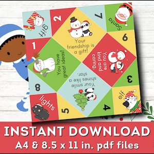 Printable Christmas Craft for Kids | Holiday Cootie Catcher | Kids ...