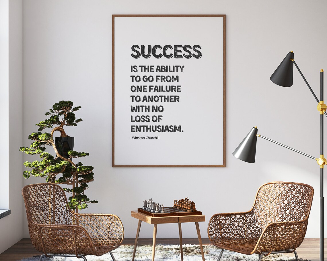 Success Quote Printable Children's Poster Positive Wall Art Kids ...