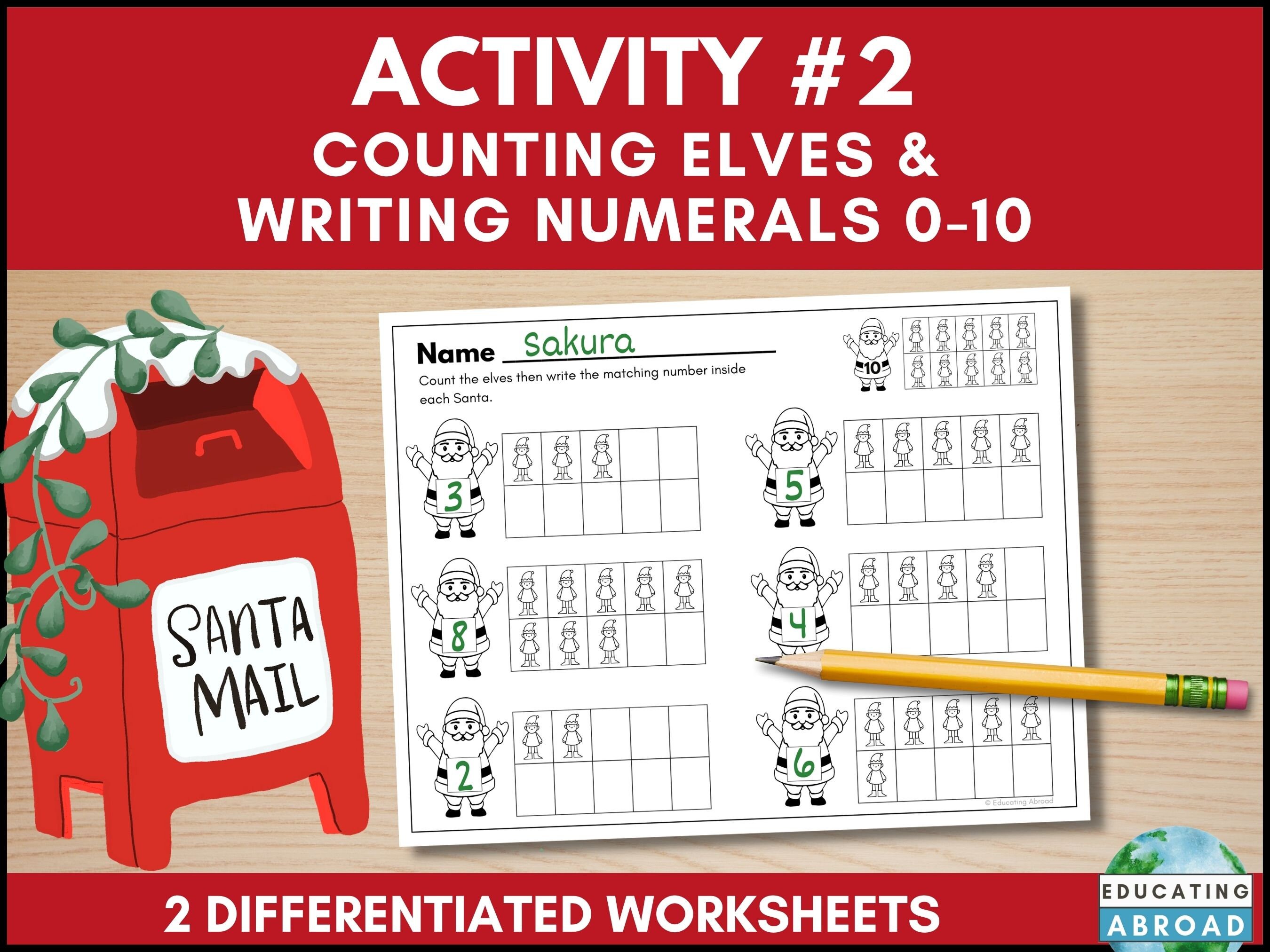 Christmas Math Activities | Mastering Number Sense With Santa and Elves ...