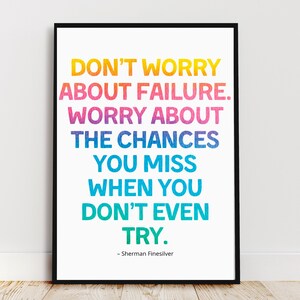 Classroom Wall Art Decor Inspirational Quote Printable Don't Worry ...