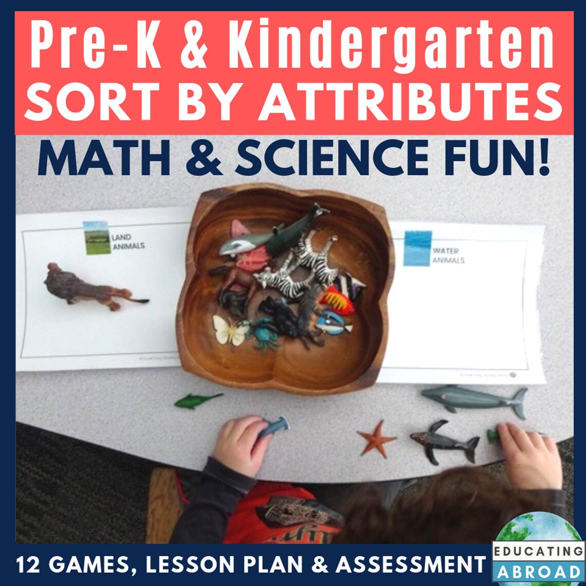 Printable Math and Science Activity for Preschool to Kindergarten, Sort ...
