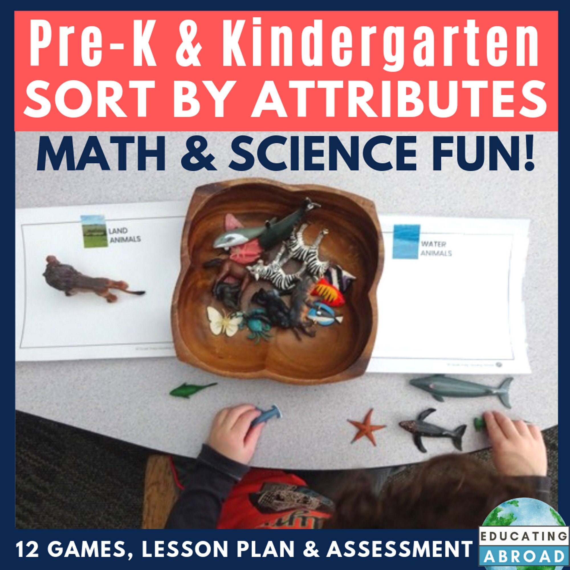 Printable Math and Science Activity for Preschool to Kindergarten, Sort ...