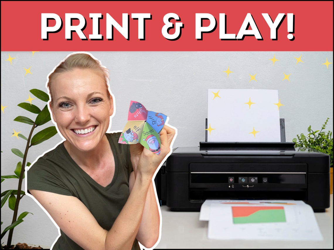 Printable Christmas Craft for Kids Holiday Cootie Catcher - Etsy