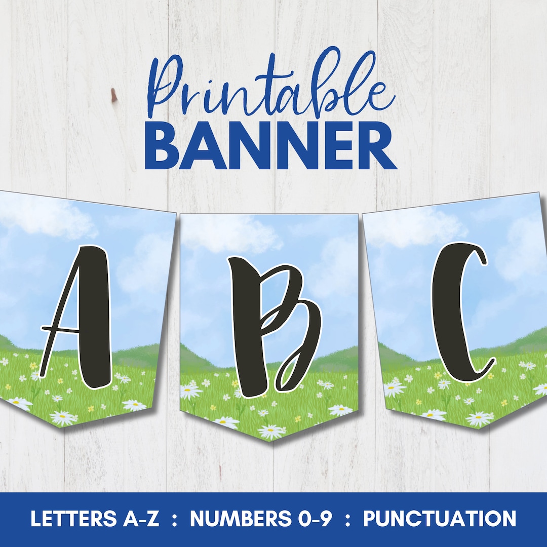 Wildflower Alphabet Banner: Farm Party Printable Bunting (PDF) - Etsy