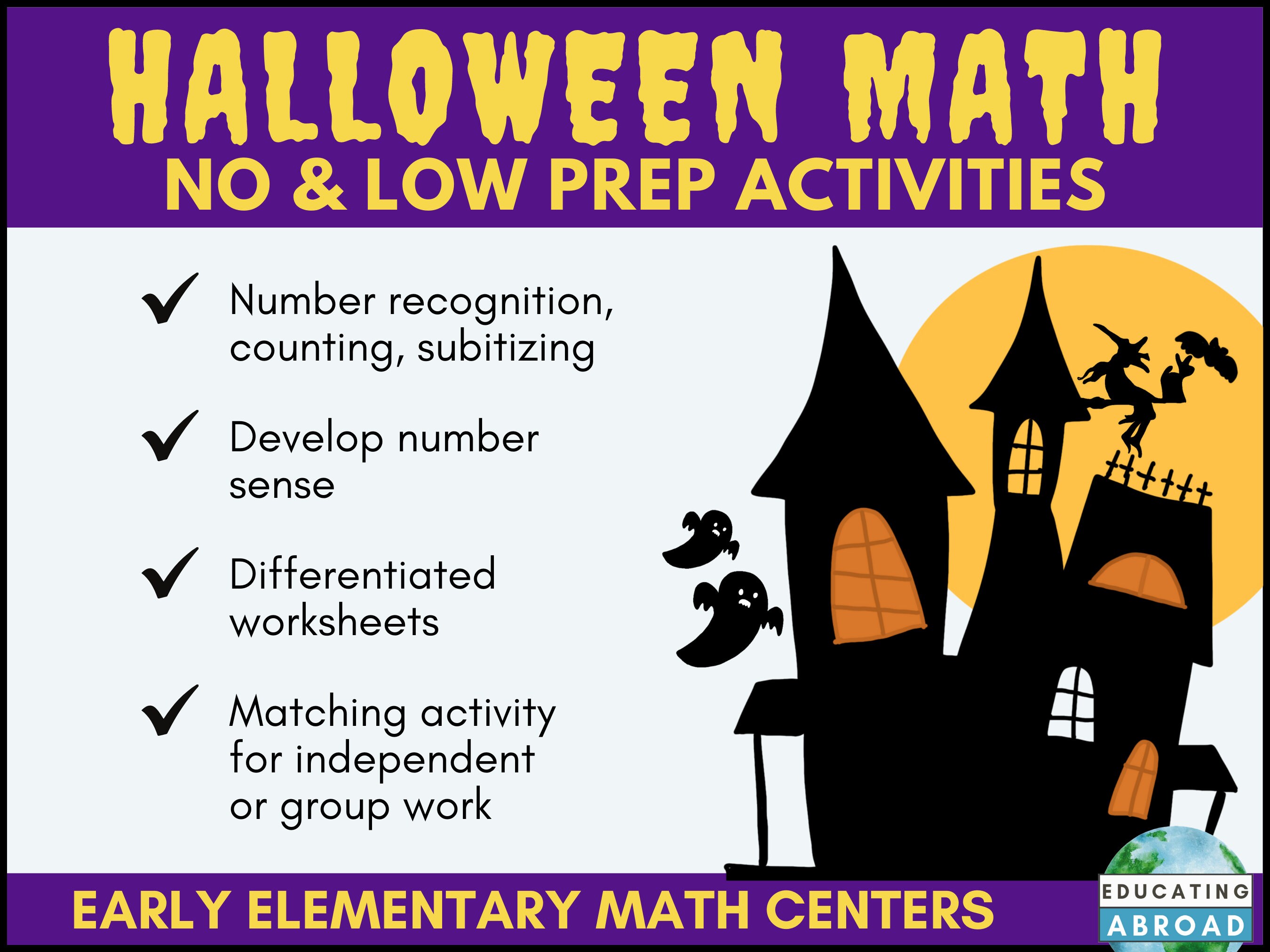 Hojas De Trabajo De Matemáticas De Halloween Para Imprimir