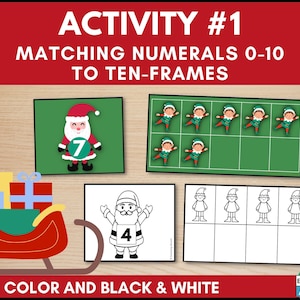 Christmas Math Activities | Mastering Number Sense With Santa and Elves ...