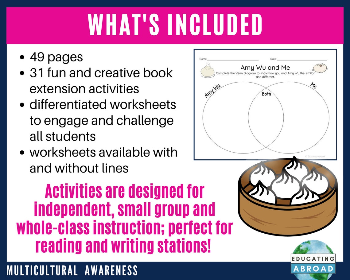 Amy Wu and the Perfect Bao Activity Pack, Grades 1-4 - Etsy