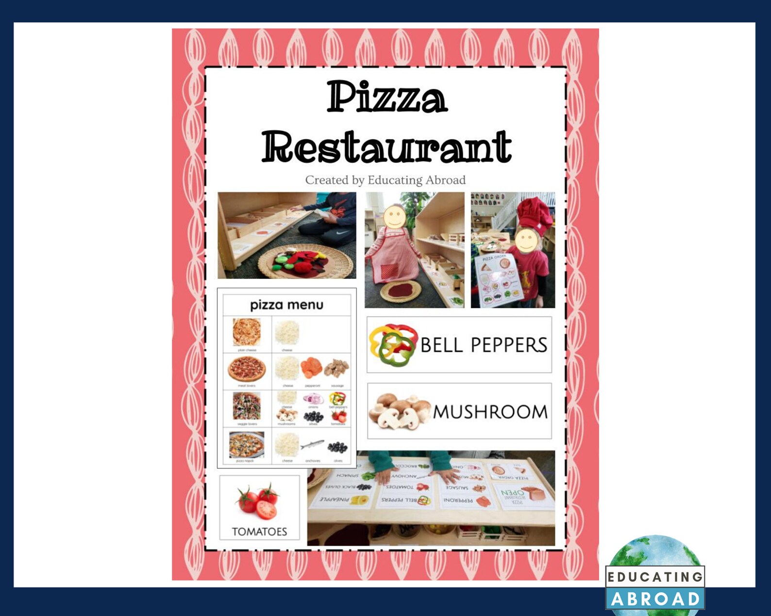 Pizza Dramatic Play, Classroom Printable, Pre-k and Kindergarten ...
