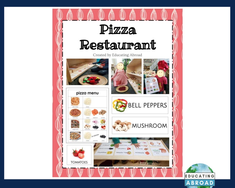 Pizza Dramatic Play, Classroom Printable, Pre-k and Kindergarten ...