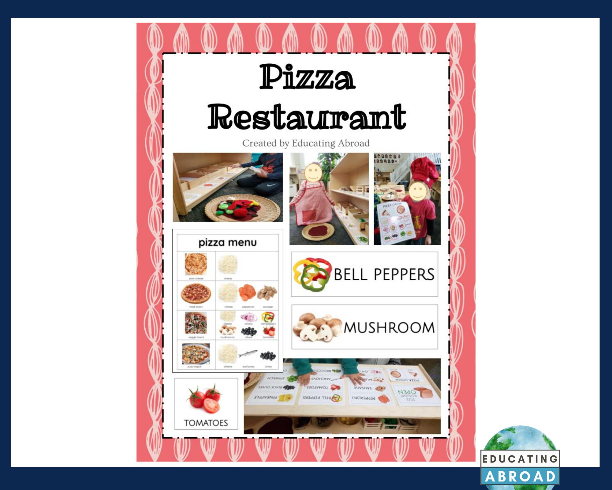 Pizza Dramatic Play, Classroom Printable, Pre-k and Kindergarten ...