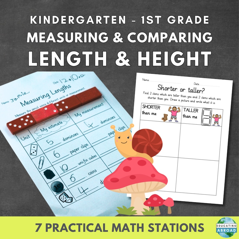 Hands-on Length and Height Measurement Activities: Printable - Etsy