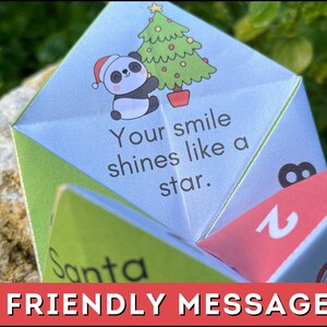 Printable Christmas Craft for Kids | Holiday Cootie Catcher | Kids ...