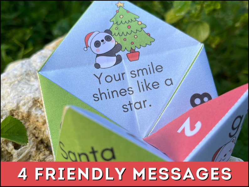 Printable Christmas Craft for Kids | Holiday Cootie Catcher | Kids ...