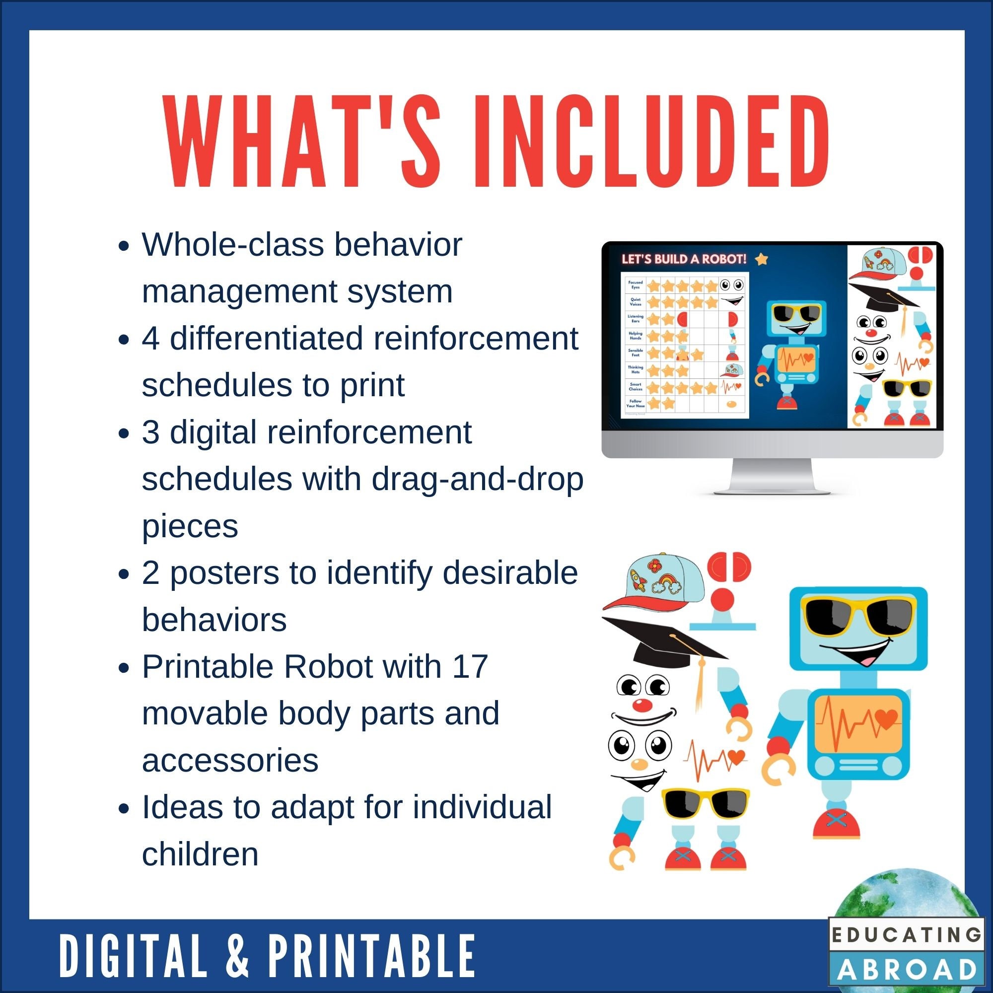 Build a Robot Whole Class Reinforcement and Reward System Classroom ...