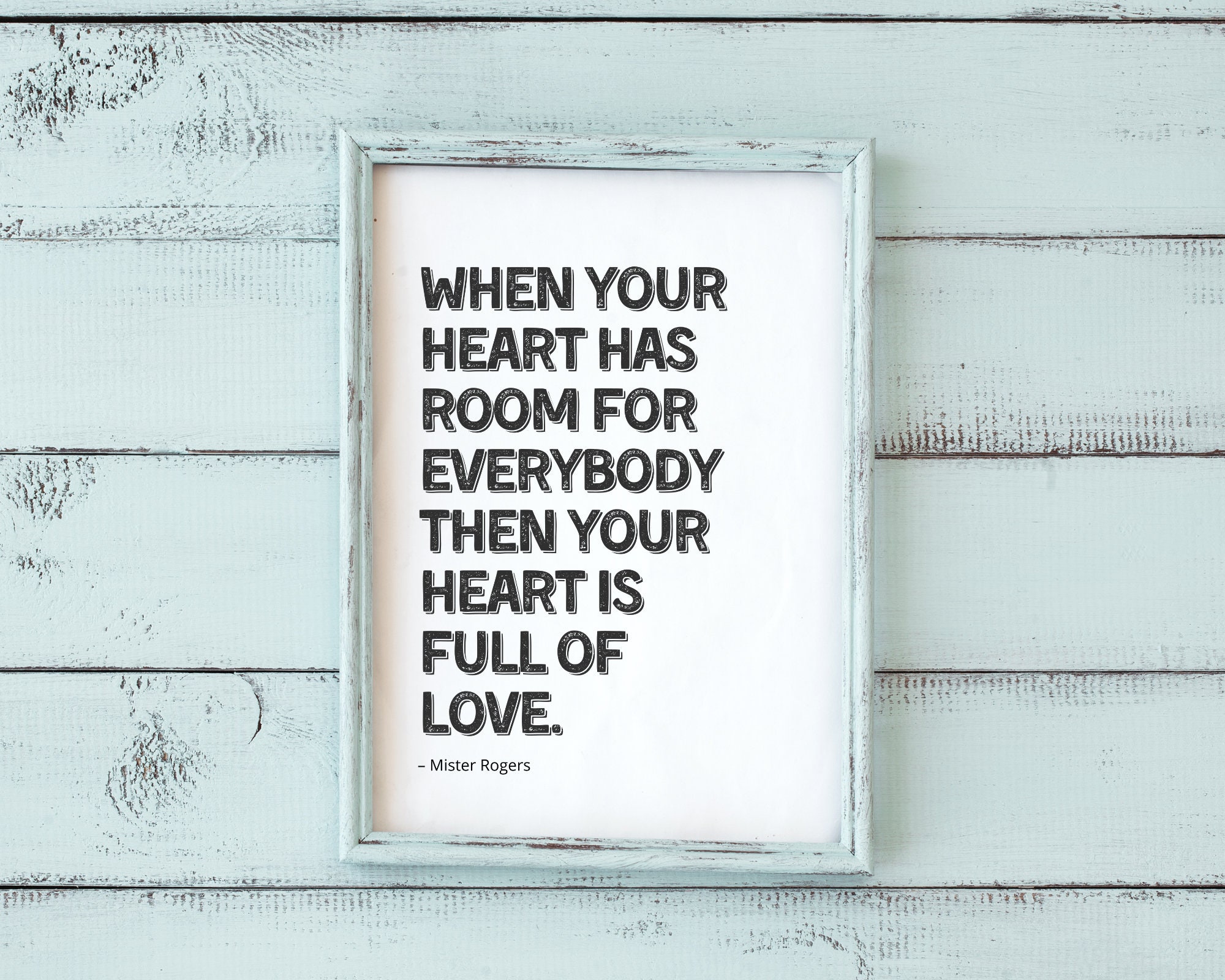 Positive Classroom Decor Mr Rogers Quote When Your Heart Has - Etsy