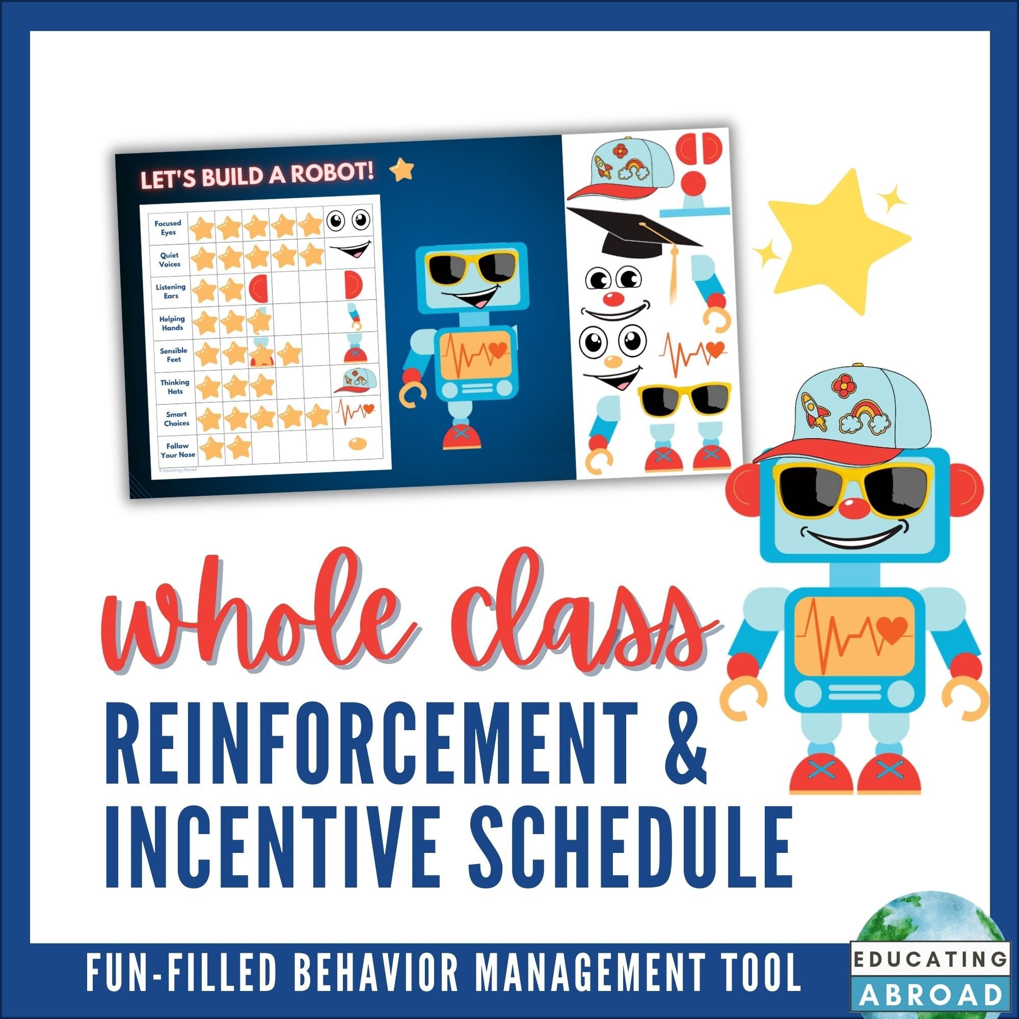 Build a Robot Whole Class Reinforcement and Reward System Classroom ...