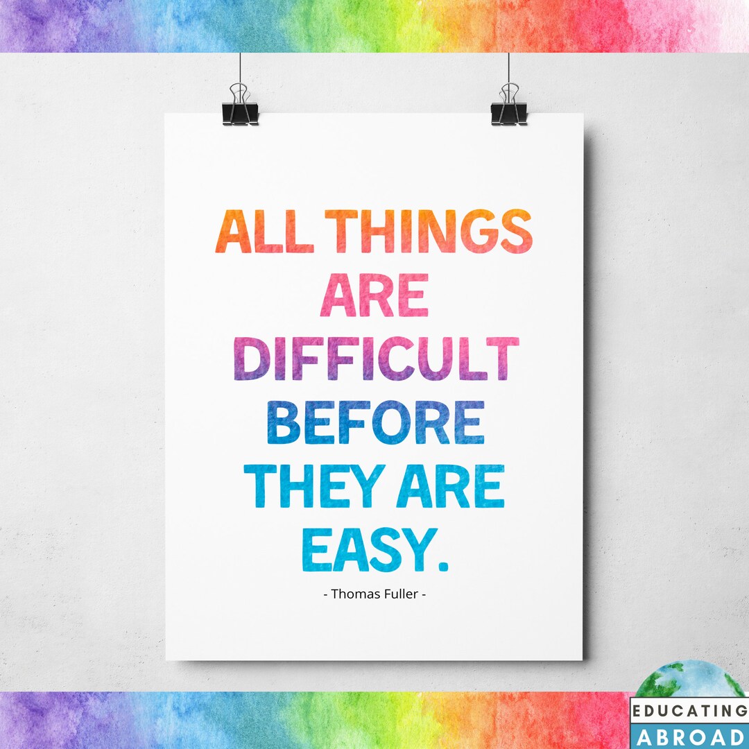 Classroom Quote Poster: Positive Mindset Decor for Social Emotional ...