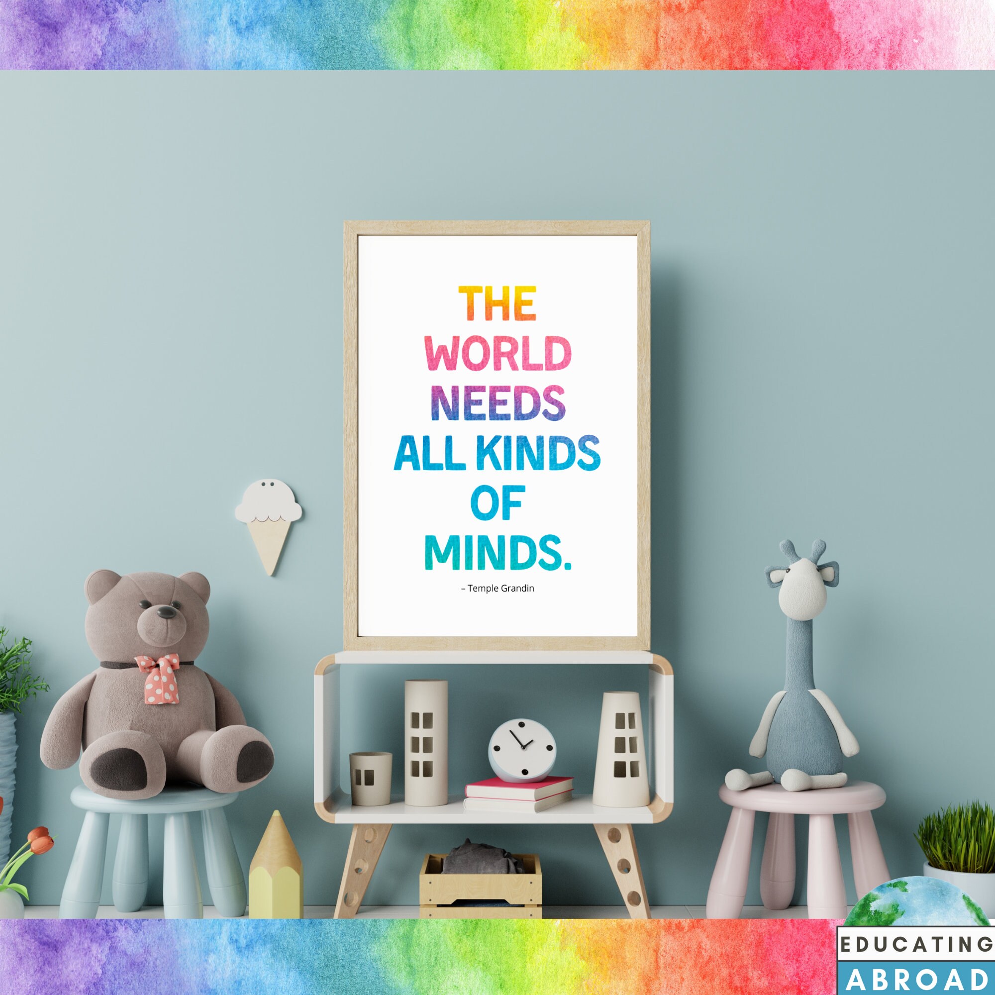 Buy Educational Poster the World Needs All Kinds of Minds Temple Online ...