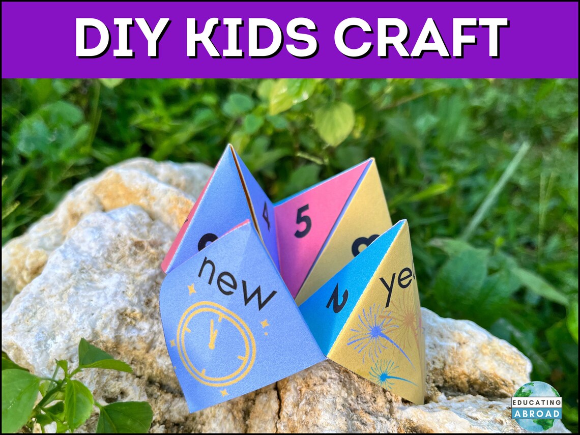 New Year's Eve Origami Fortune Teller: Goal Setting Craft (PDF) - Etsy