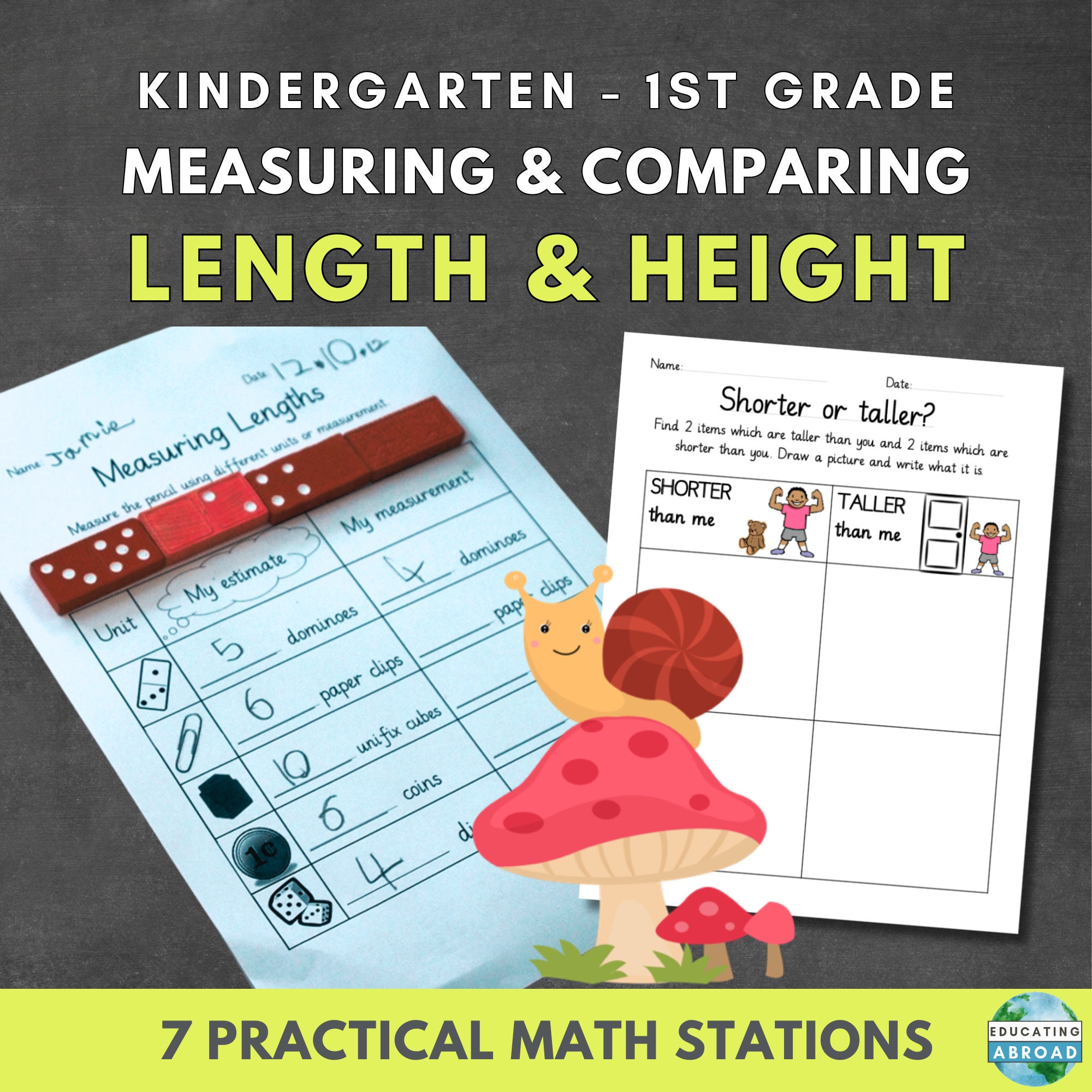 Hands-on Length and Height Measurement Activities: Printable Math ...