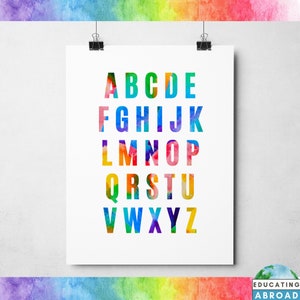 Printable Alphabet | A-Z Letters Classroom Decor | Alphabet Nursery ...